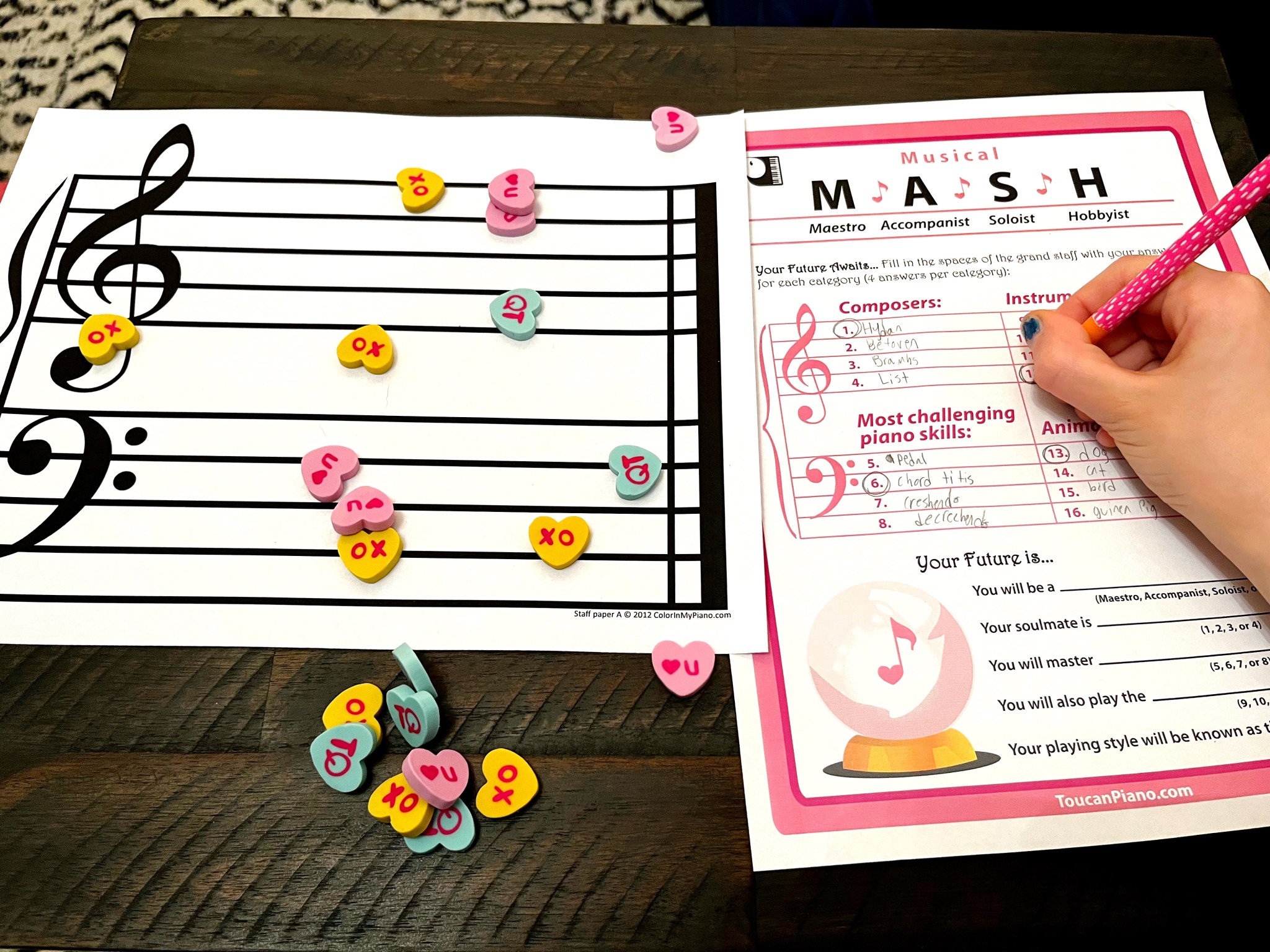 Musical MASH: A Note Reading Game that Predicts the Future – Toucan Piano