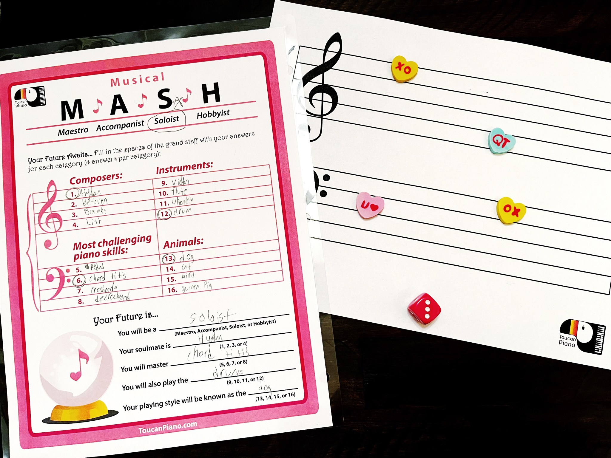 Musical MASH: A Note Reading Game that Predicts the Future – Toucan Piano